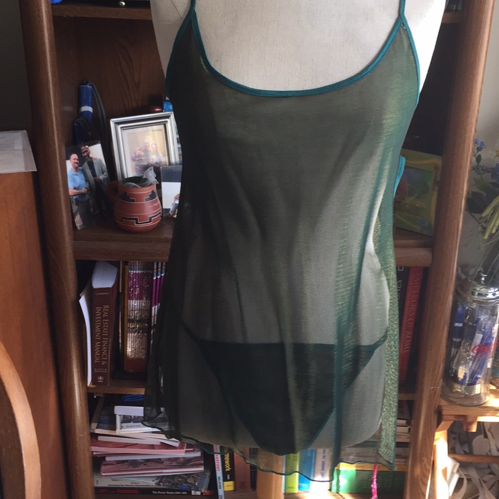 Fredrick’s Of Hollywood Teal Sheer Mesh Lingerie - Gem